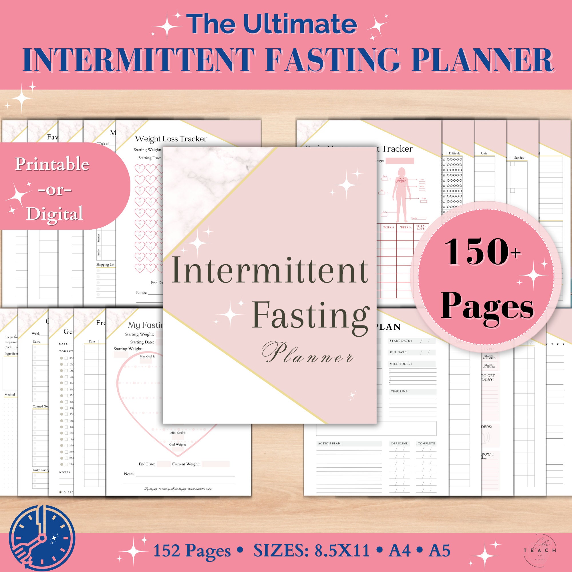 Fasting Tracker Intermittent Fasting Journal Intermittent Fasting Meal ...