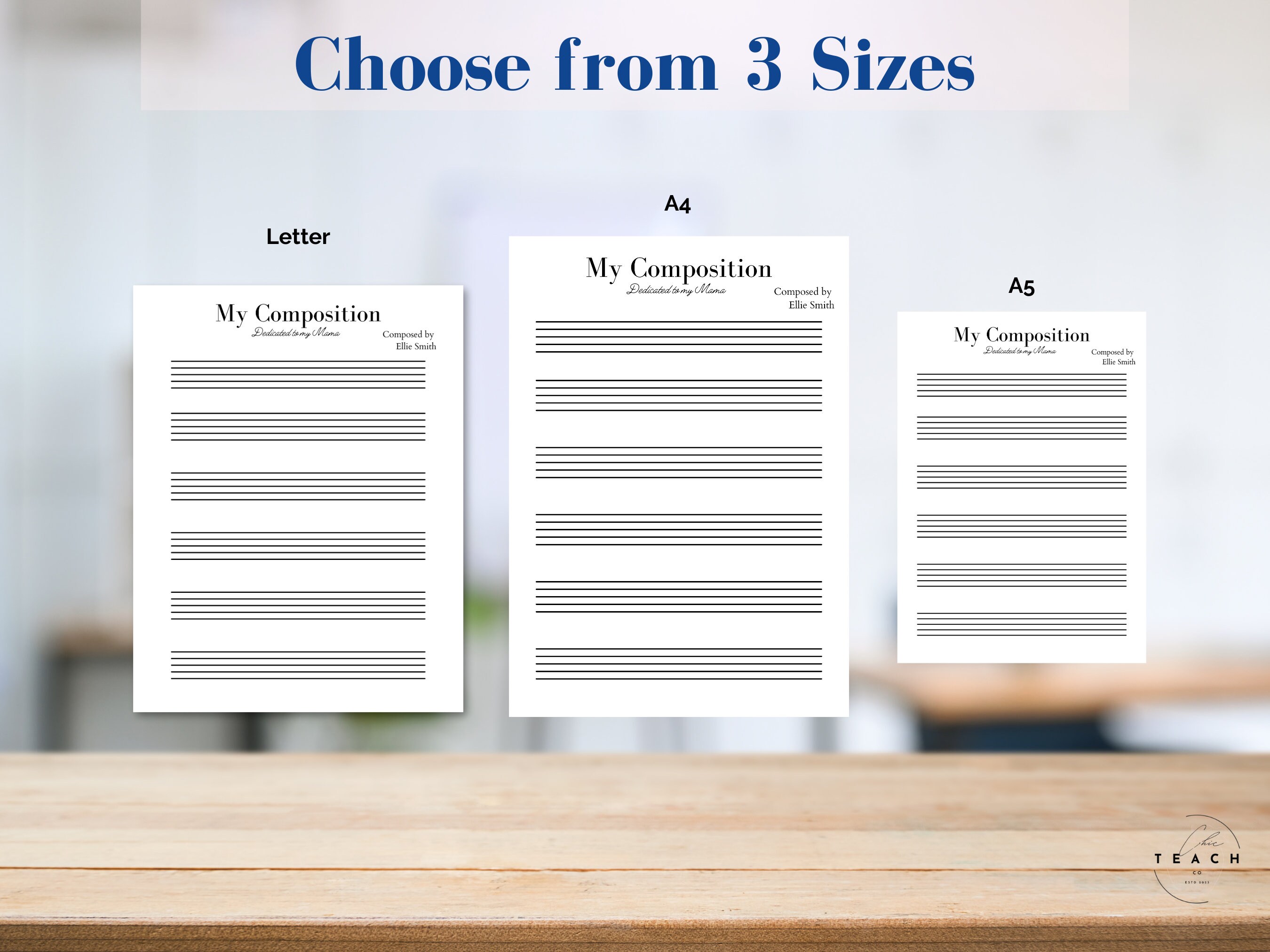 Staff Paper Editable Digital Blank Sheet Music Composer Printable ...