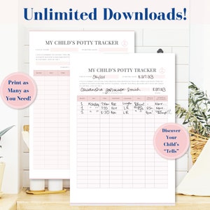 Printable Potty Training Tracker and Chart for Boys or Girls - Etsy