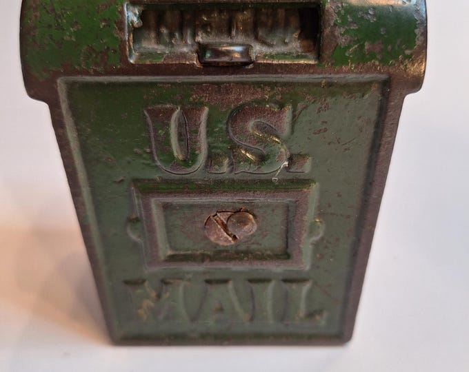1920's Antique US Mail Cast Iron Bank Completly Original. - Etsy