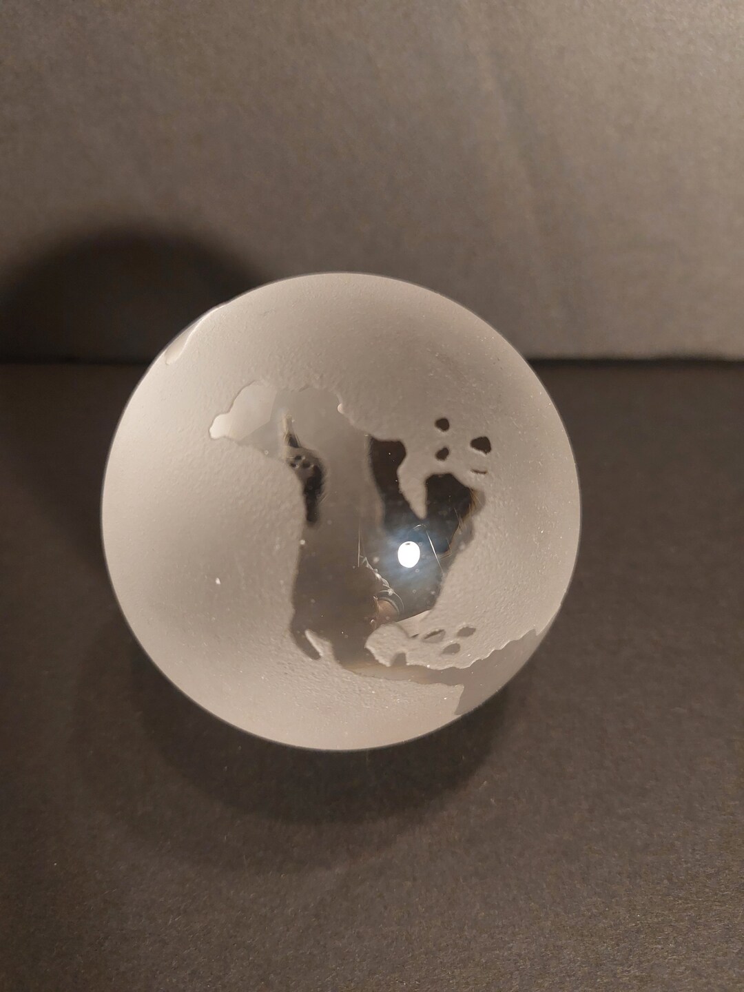 Vintage World Globe Glass Paperweight With Original Sticker - Etsy