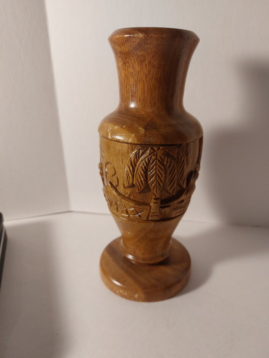 Tiki Vase, Wooden, Hand Carved - Etsy
