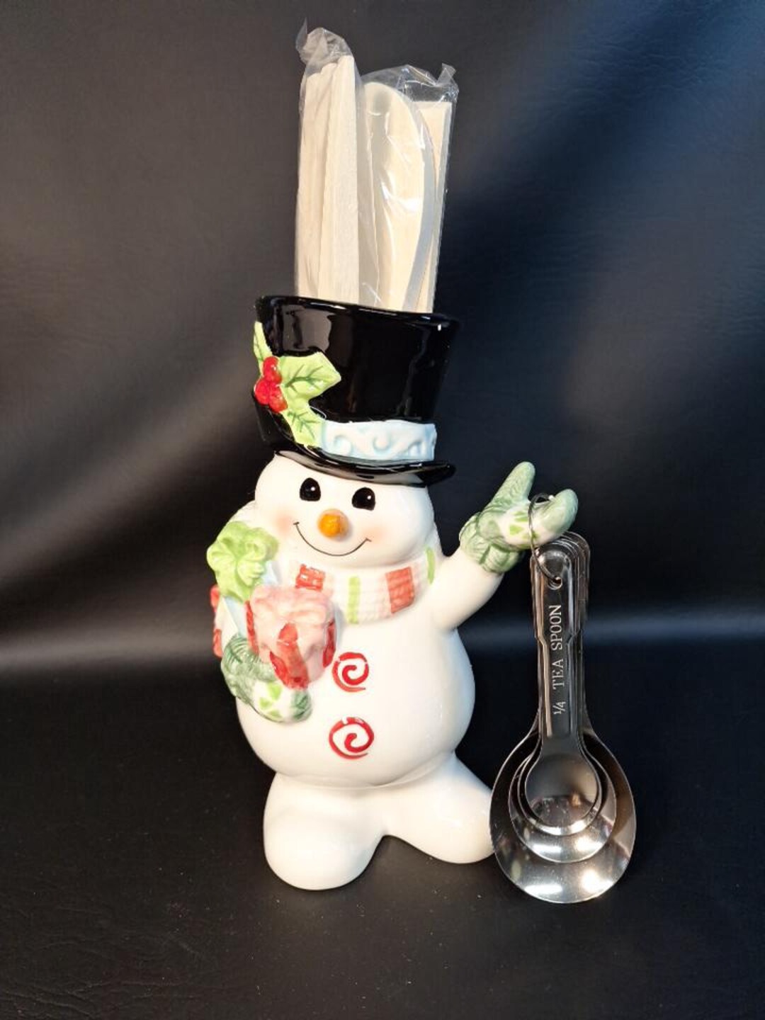 2017 Fitz and Floyd "flurry Folk" Utensil Holder. New in Original Box ...