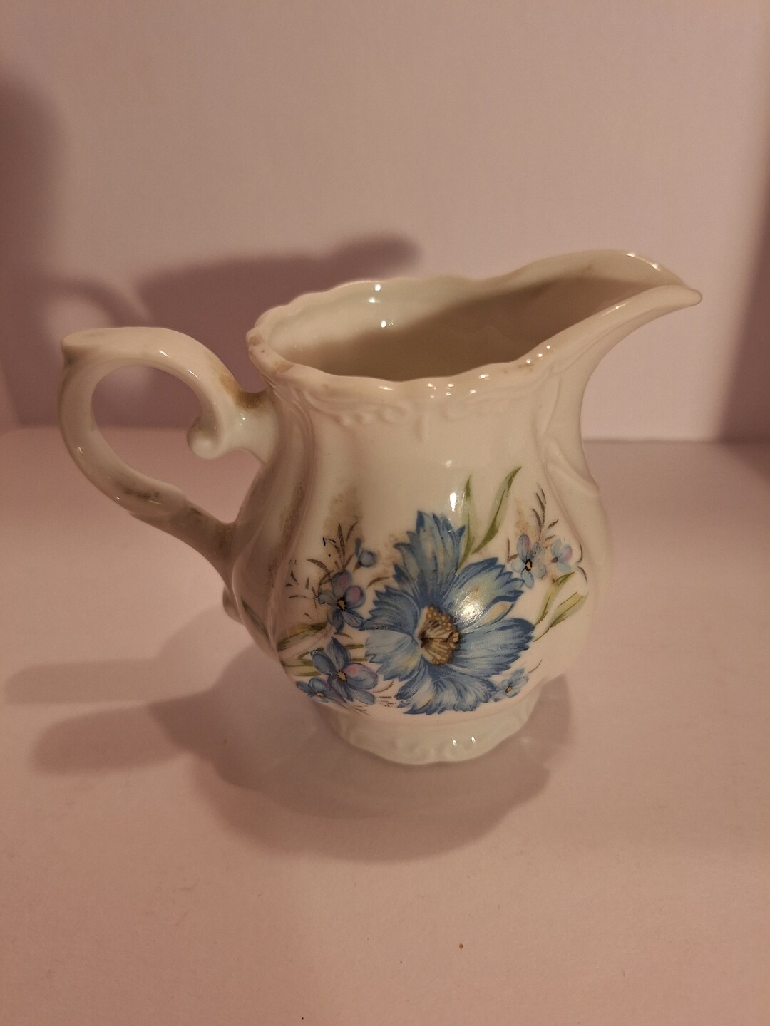 Vintage Inarco Blue Wild Flowers Pitcher/creamer - Etsy