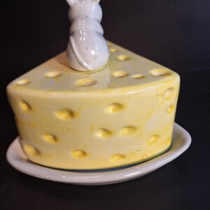 Vintage Cheese Shaped Dish With Mouse Handle. Houston Foods. Has a Few ...