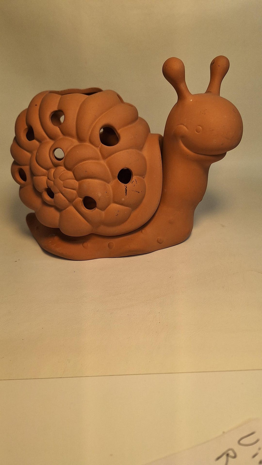 Partylite Terricotta matilda the Snail Candle/votive Holder. Retired ...