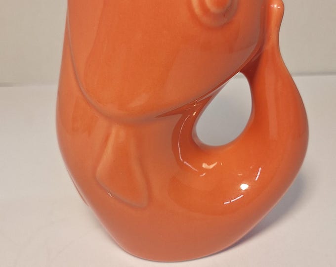 Gurgle Pot Fish Vase/ Pitcher. Coral Color. Excellent Condition, 2006 ...