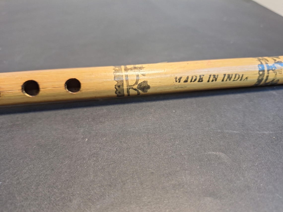 Vintage Bamboo Flute. Made in India. Very Nice Condition. - Etsy