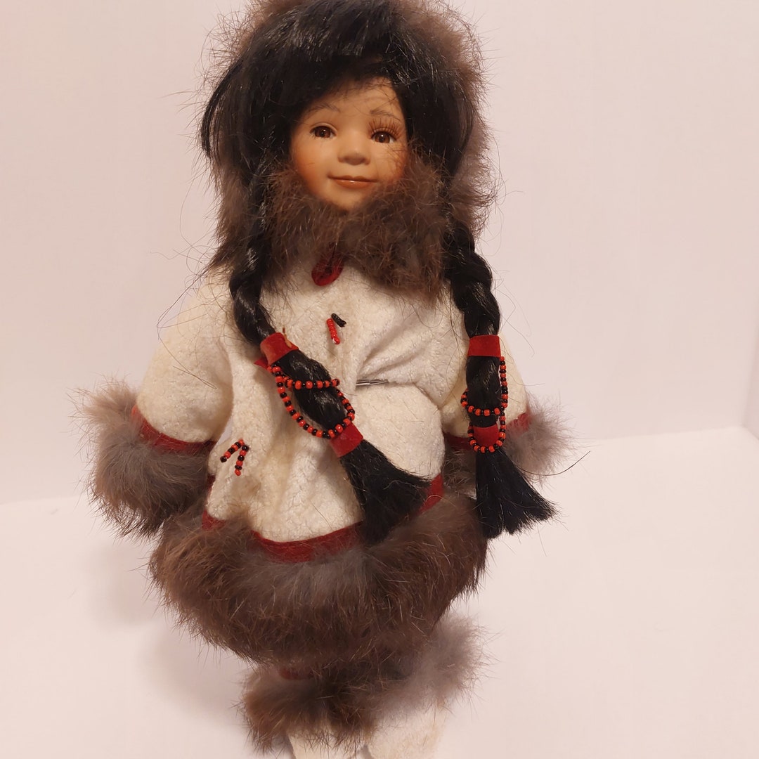 Native American Eskimo Porcelain Doll - Etsy