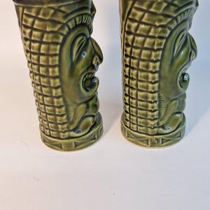 Vintage Ceramic Tiki Tumblers. Set of 2 , Green. Excellent Condition. - Etsy