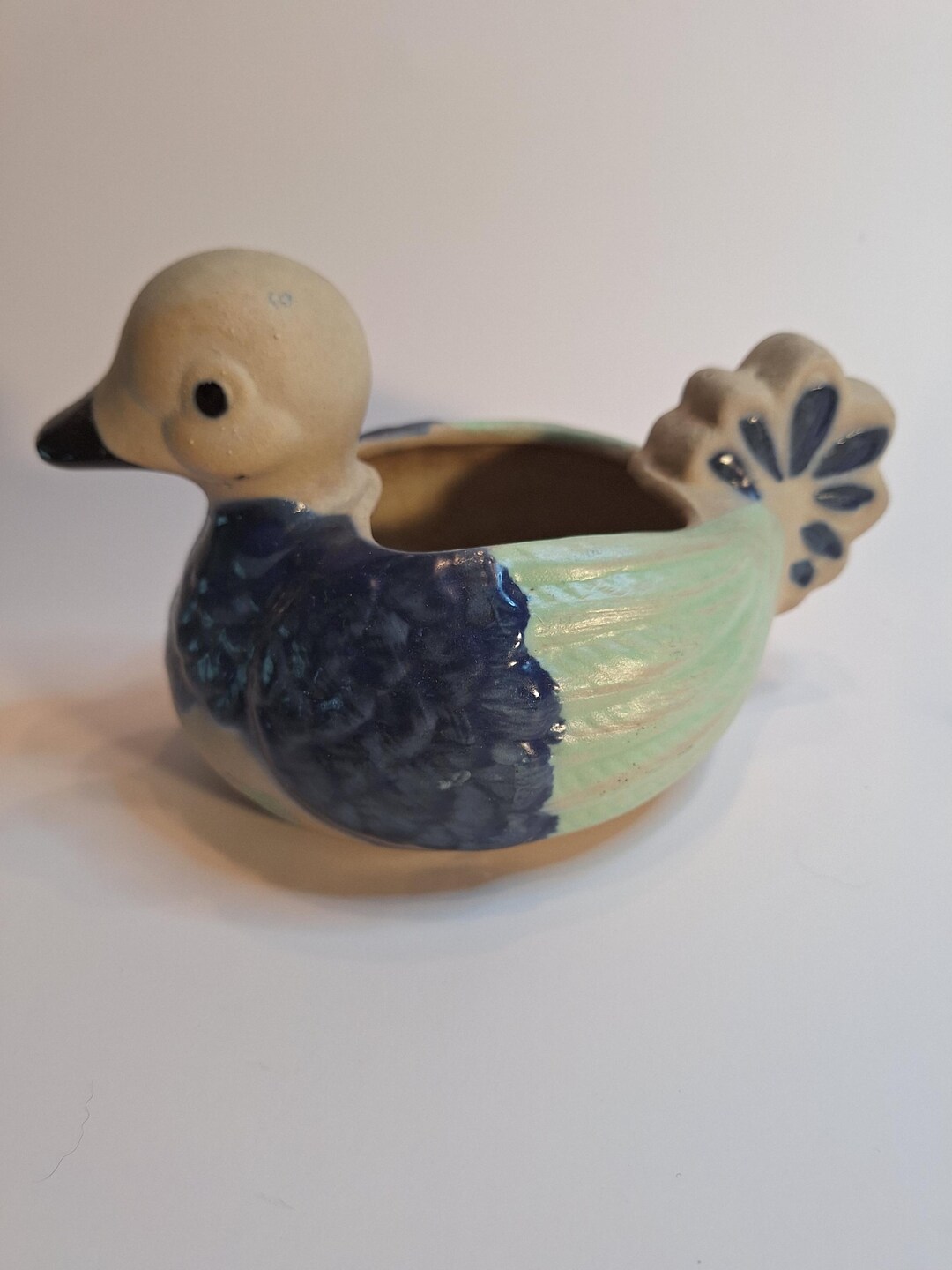 Adorable, Vintage, Clay Pottery Duck Planter - Etsy