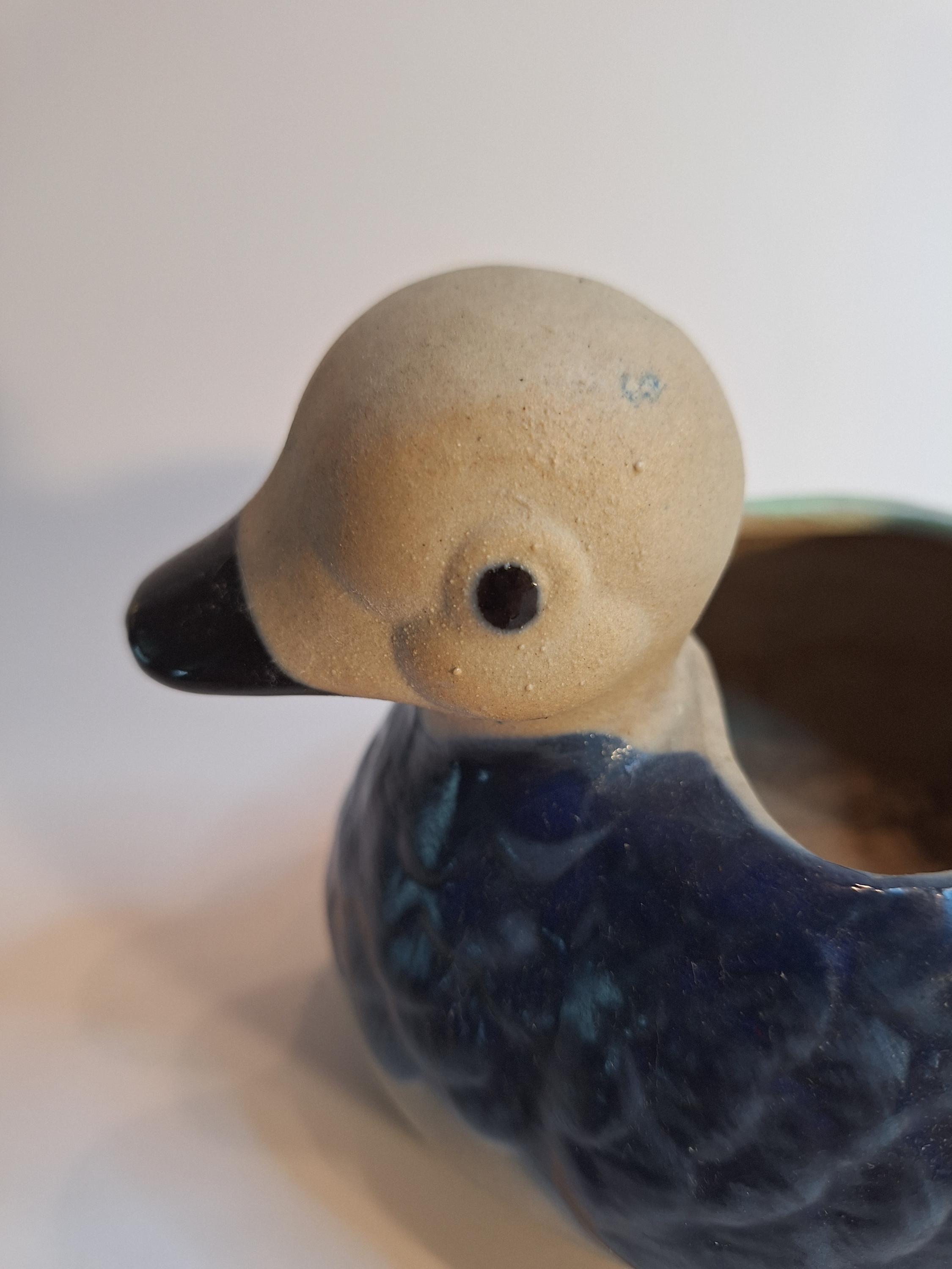 Adorable, Vintage, Clay Pottery Duck Planter - Etsy