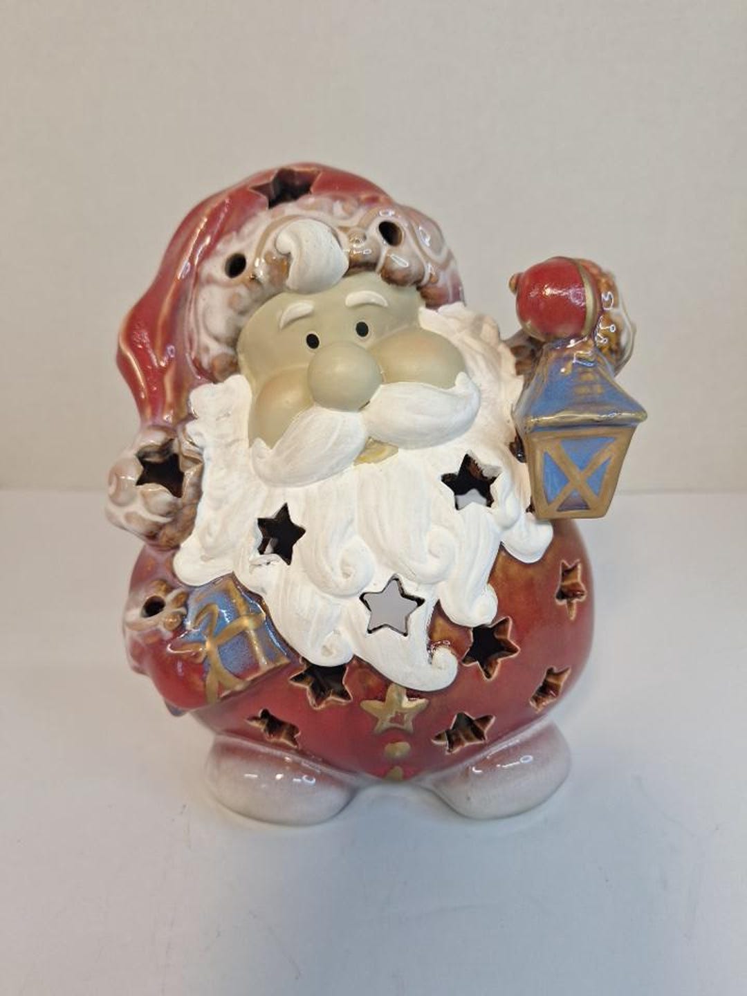 Vintage Ceramic Santa Tea Light Holder With Original Box - Etsy