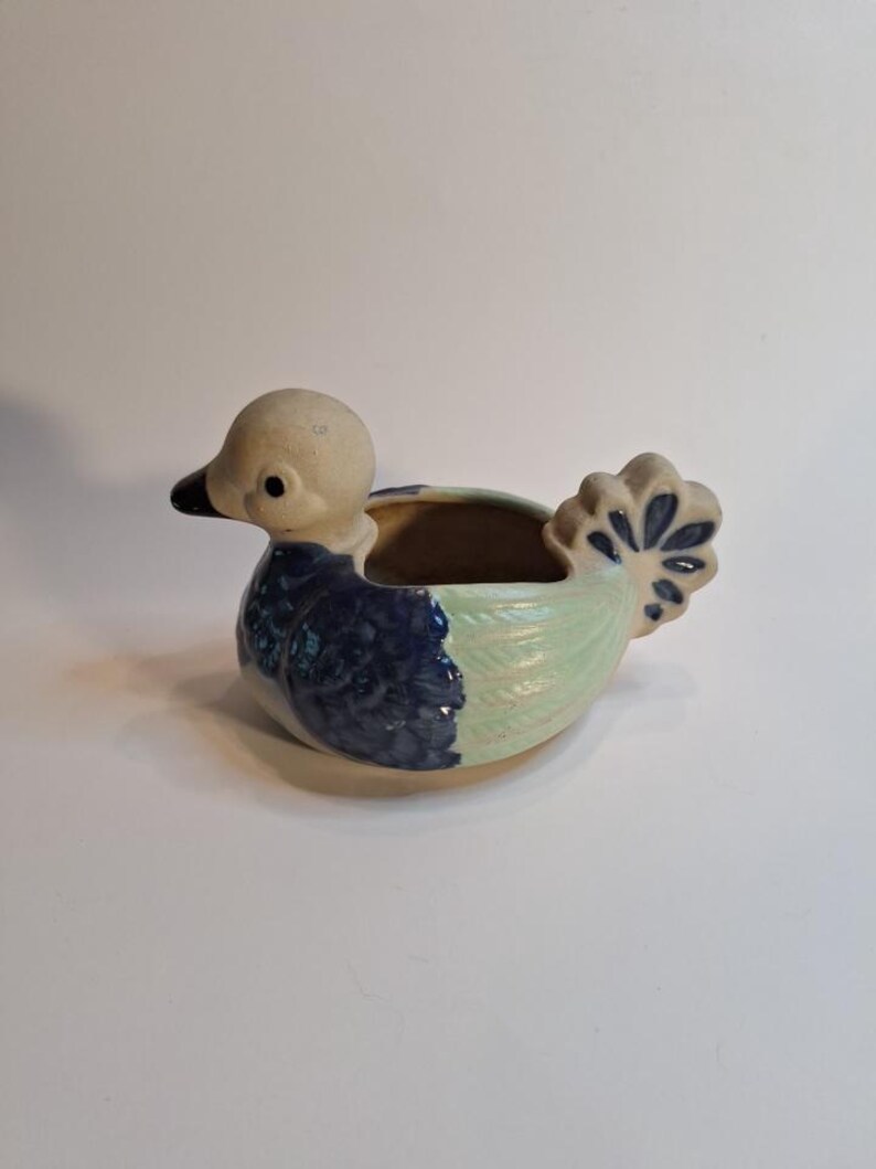 Adorable, Vintage, Clay Pottery Duck Planter - Etsy