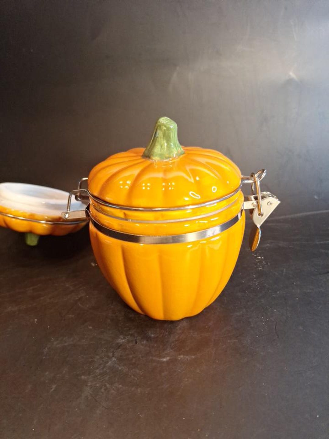 Set of 2 Pumpkin Canisters. Thanksgiving/fall. Boston Warehouse. Both ...