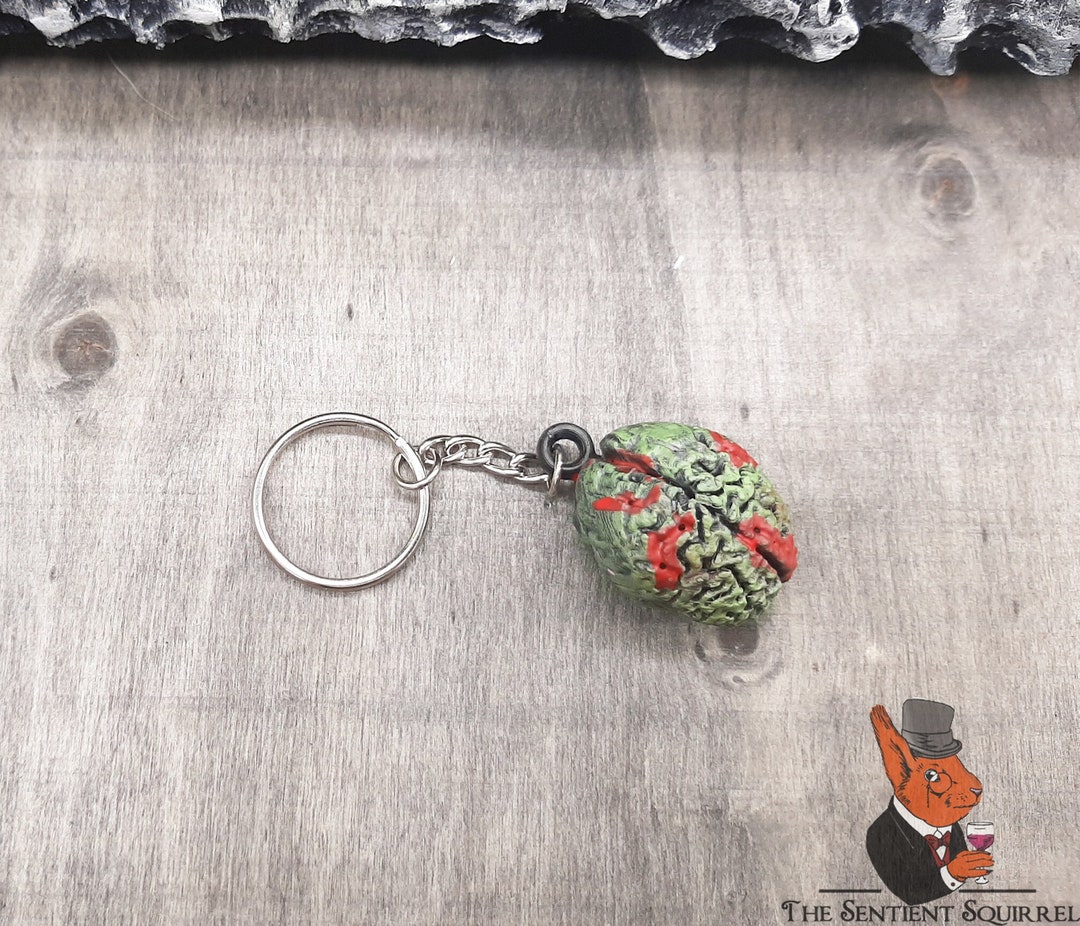 Brain Keychain 3D Printed and Hand-painted - Etsy