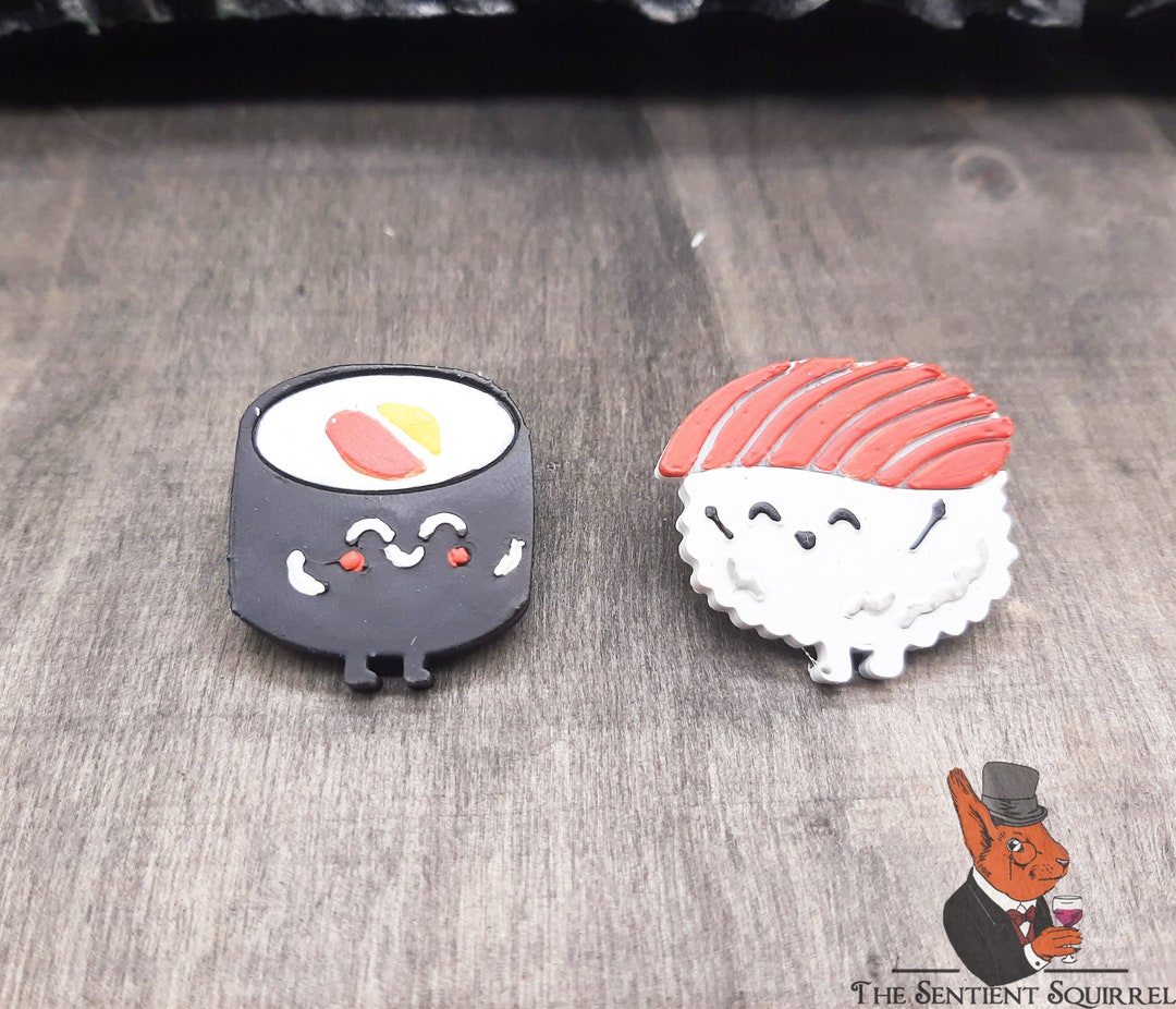 Cute Kawaii Sushi Lapel Pin 3D Printed/hand Painted - Etsy