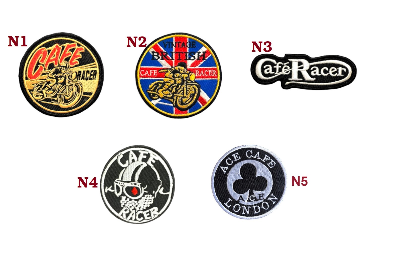 59 Years Cafe Racer London Rider Biker Ace Cafe Bikers British Vintage Union Jack Embroidered ...