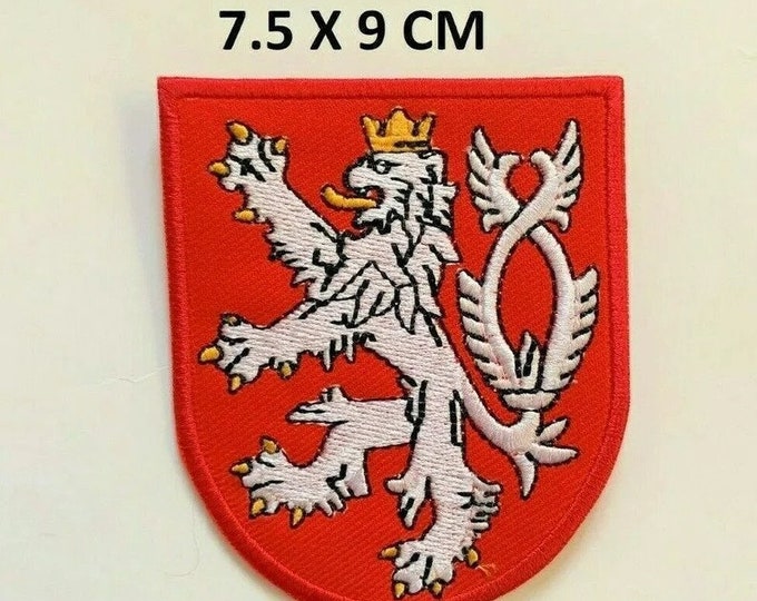 Patch Flag Coat of Arms Shield Emblem Country Embroidered Badge Czech ...