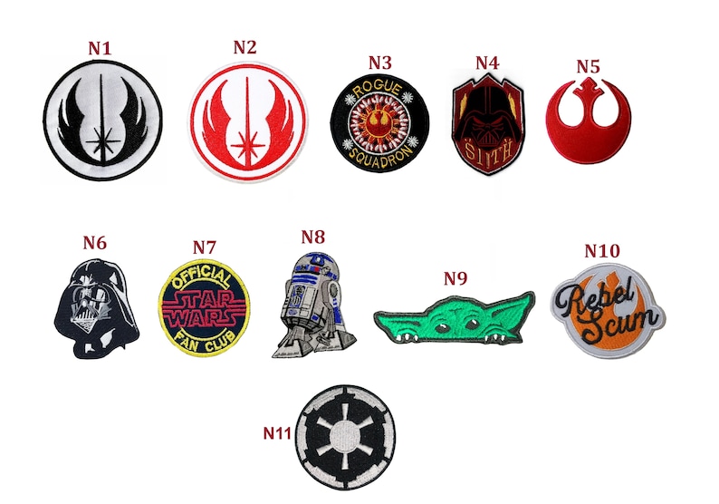 Star Wars Rebel Scum Yoda Darth Vader Sith Rogue Embroidered Iron Sew ...