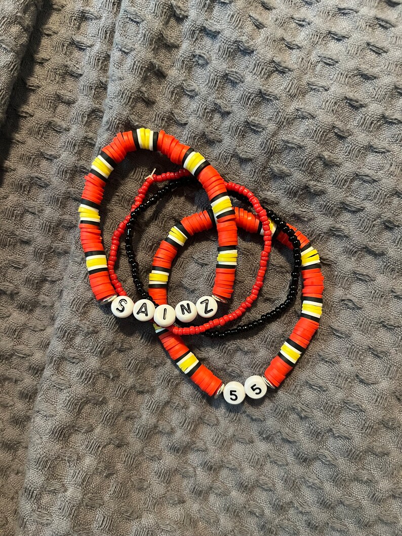 Carlos Sainz Formula 1 Beaded Fan Bracelet - Etsy