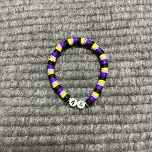 Lewis Hamilton Formula 1 Beaded Fan Bracelet Purple/neon Yellow - Etsy