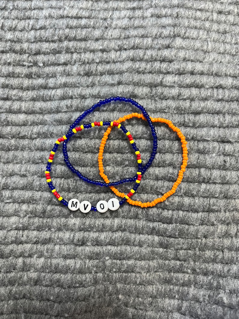 Max Verstappen Formula 1 Beaded Fan Bracelet - Etsy