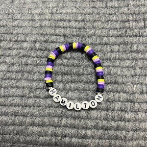 Lewis Hamilton Formula 1 Beaded Fan Bracelet Purple/neon Yellow - Etsy