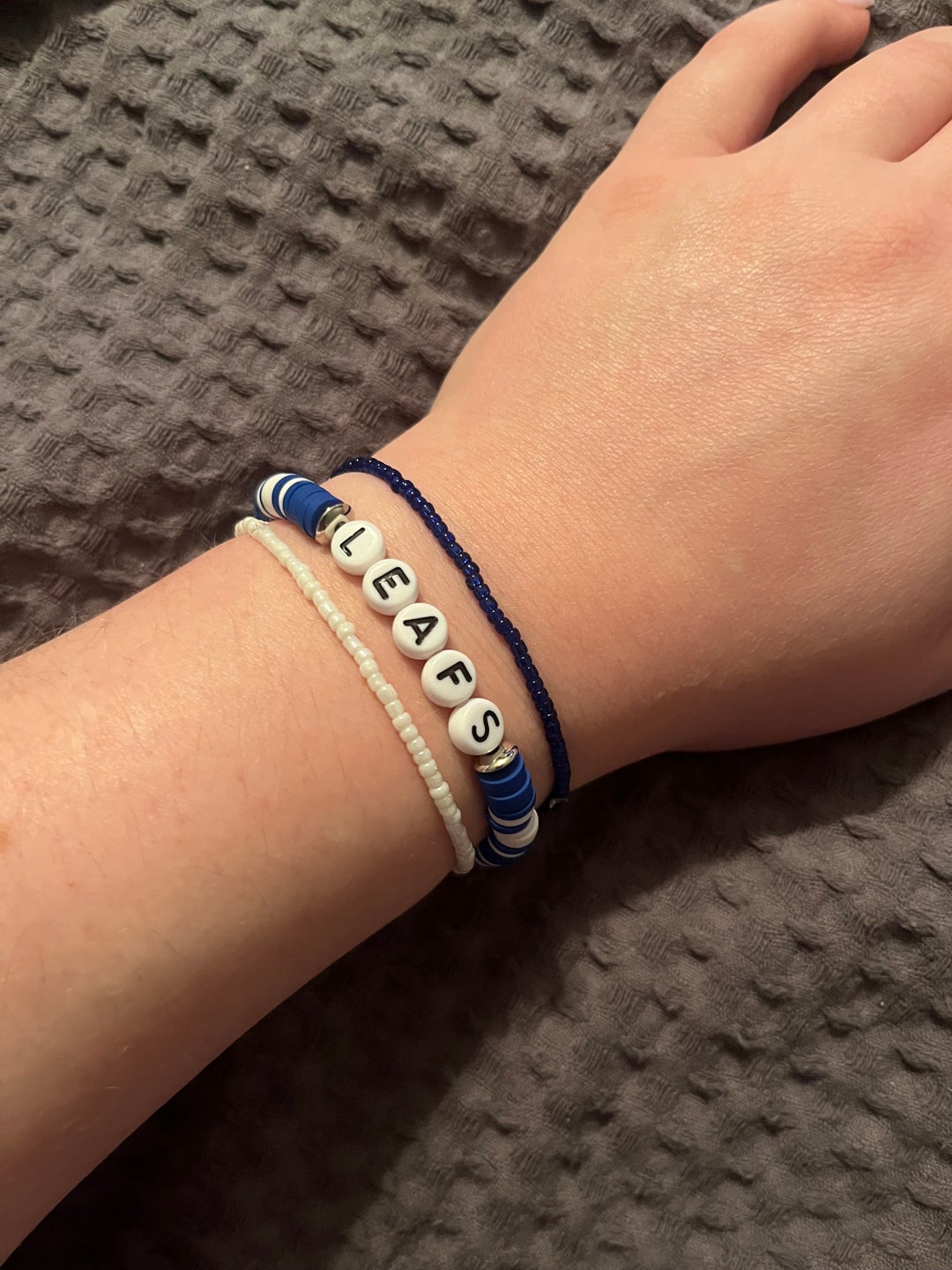 Toronto Maple Leafs Beaded Fan Bracelet - Etsy