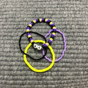 Lewis Hamilton Formula 1 Beaded Fan Bracelet Purple/neon Yellow - Etsy