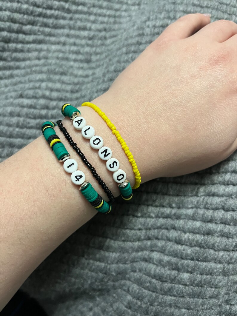 Fernando Alonso Formula 1 Beaded Fan Bracelet - Etsy Canada