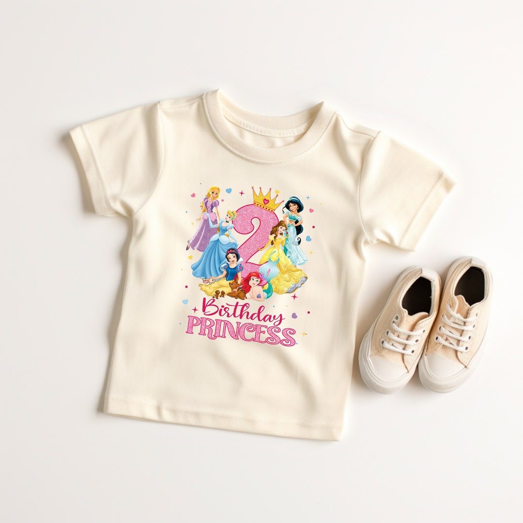 Disney Princess Birthday Shirt, Princess Birthday Shirt, Princess Shirt, Kids Birthday Shirt ...