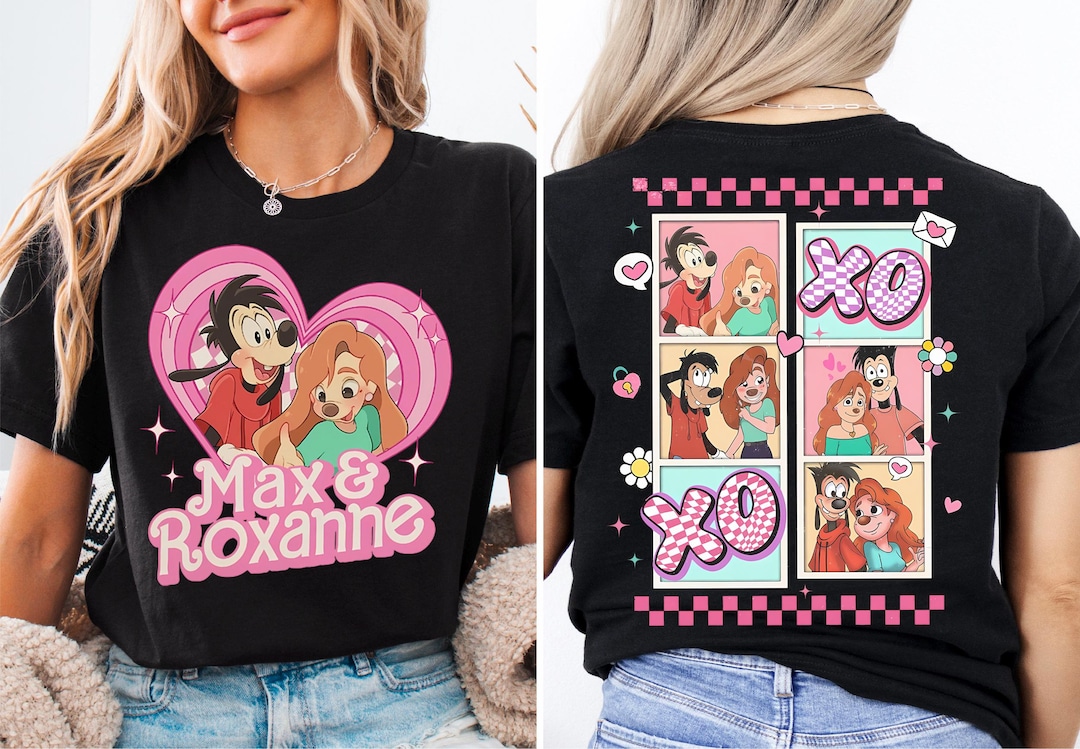 Disney Max & Roxanne Valentine Shirt, Max Roxanne Xo Xo Couple Tee ...