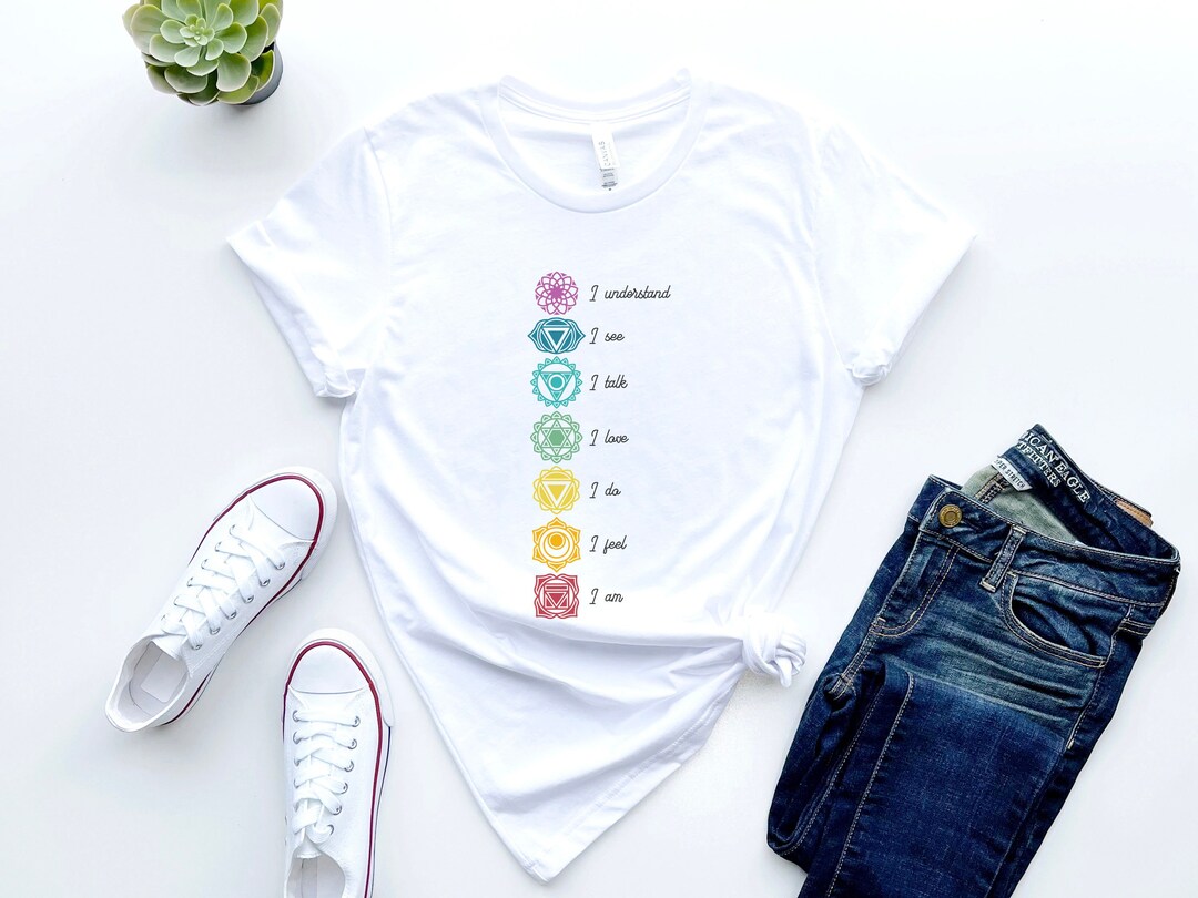 Seven Chakras Shirt, 7 Chakras Shirt, Meditation Shirt, Spiritual Shirt ...