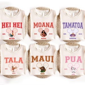 Disney Princess Moana Characters Shirt, Hei Hei Shirt, Disneyland ...