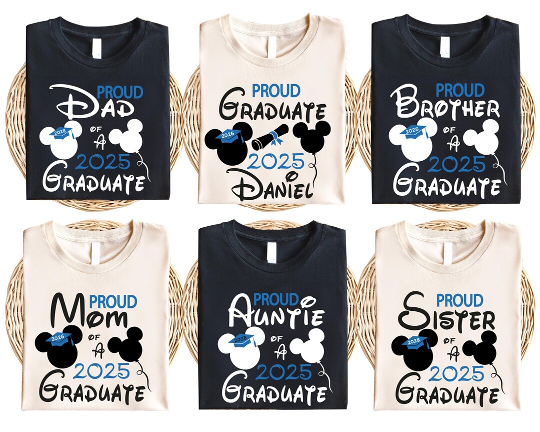 Disney Mickey Proud Family of the 2025 Graduate T-shirt, Custom 2025 Graduate Graduation Sweater ...