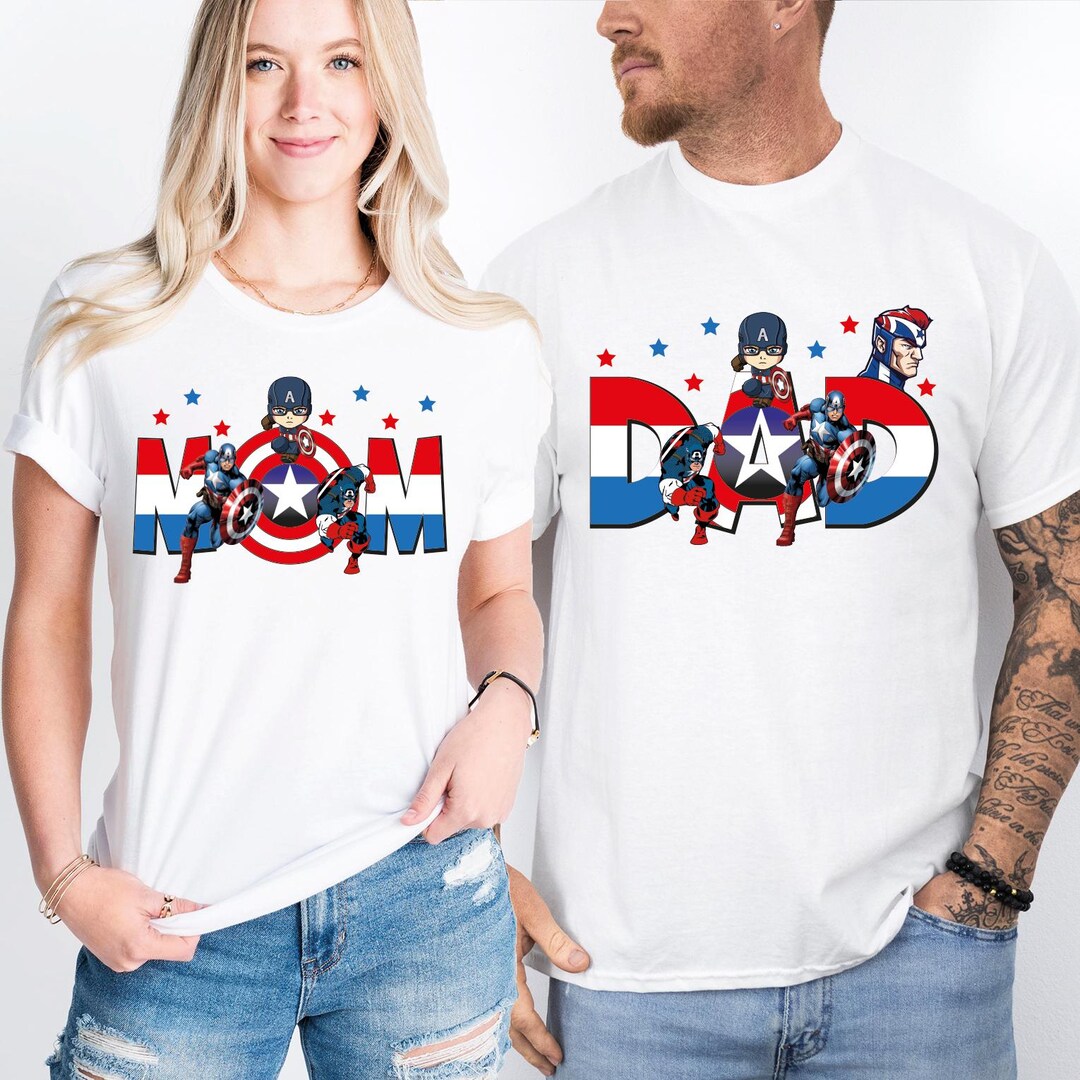 Captain America Family Shirt, Disney Marvel Mama Dada Shirt, Captain ...