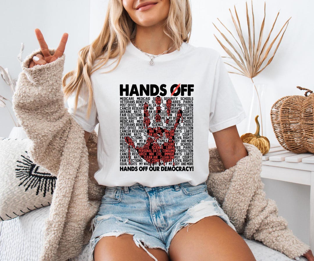 Hands off T-shirt, Anti Trump Shirt, Hands off Our Democracy Tee ...