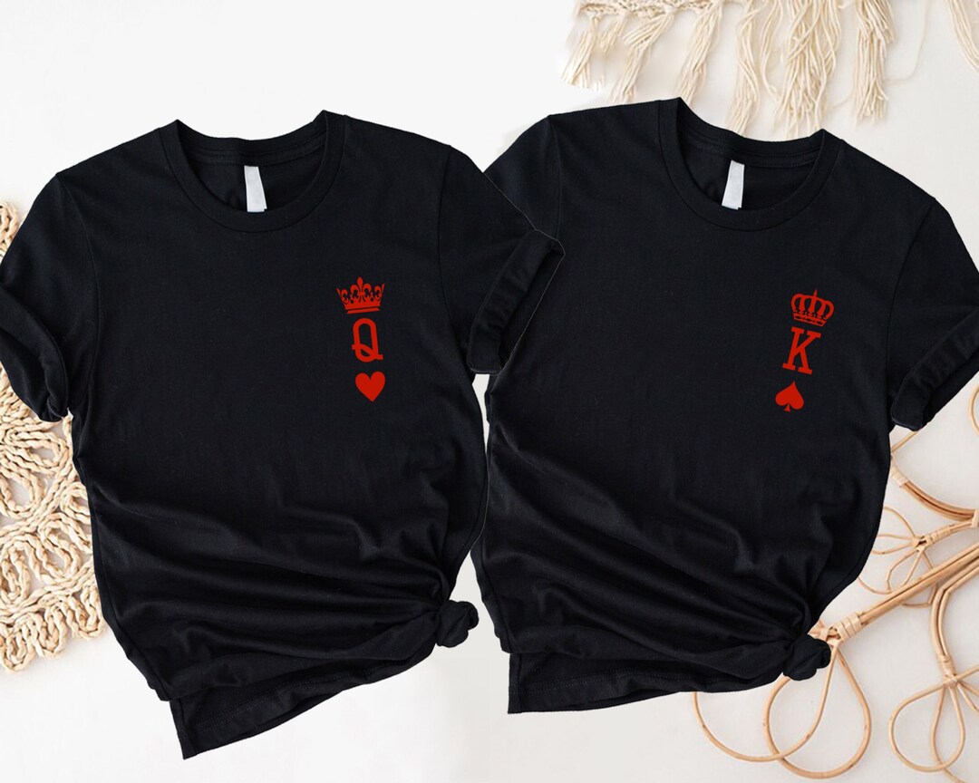 King and Queen Matching Shirts, Couples King Queen Shirts, King Queen ...