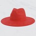 Red Hat, Suede Wide Brim Fedora, Ready for Personalized Hand Burn ...