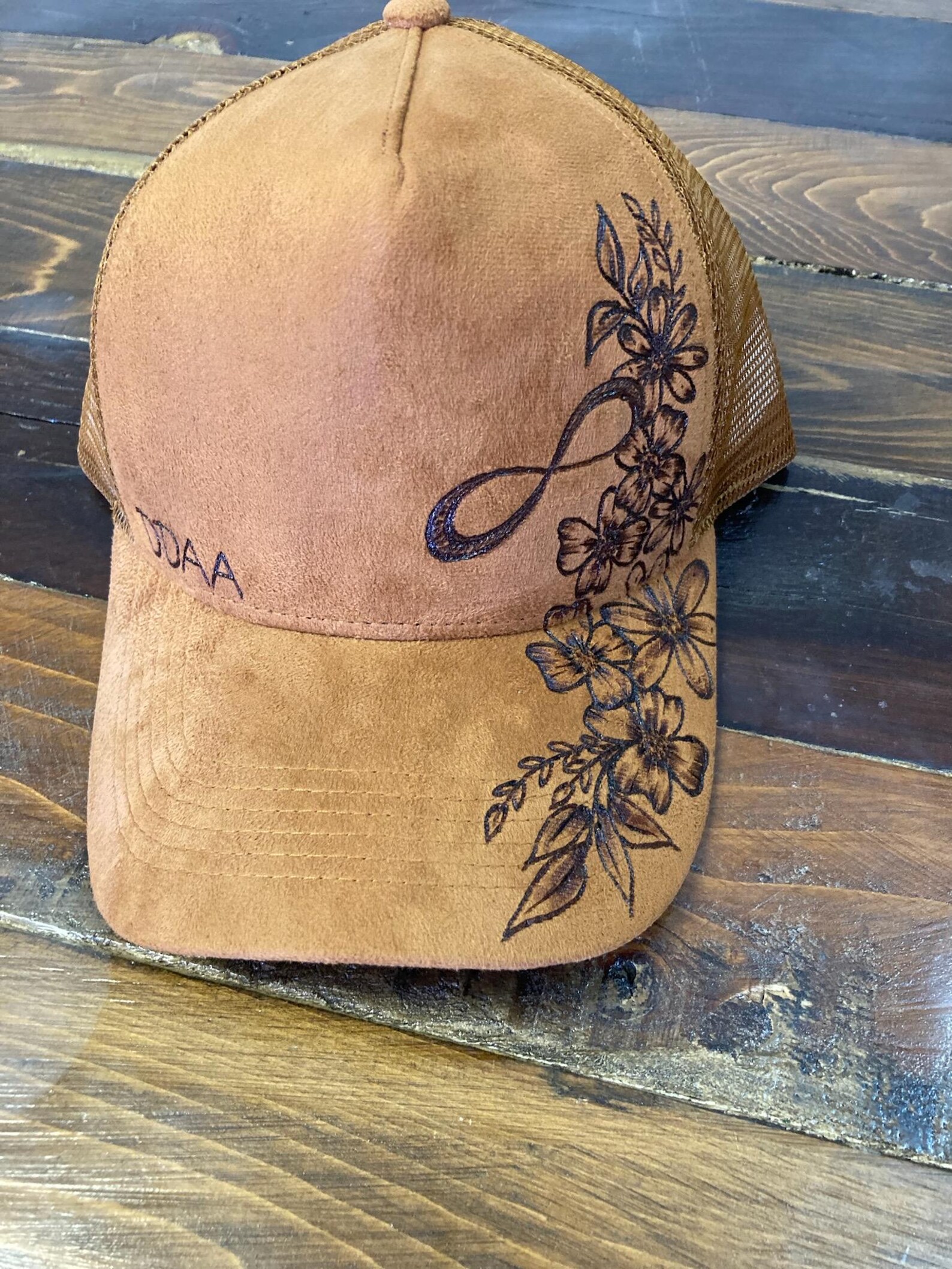 Custom Ball Cap With Freehand Burned Artwork - Etsy