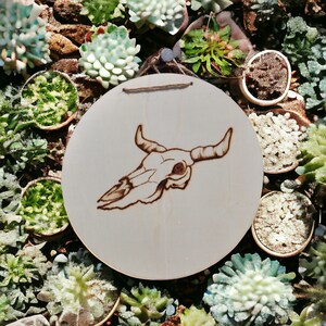 Hand-burned Cow Skull Pyrography Art | Rustic Western Wall Decor ...