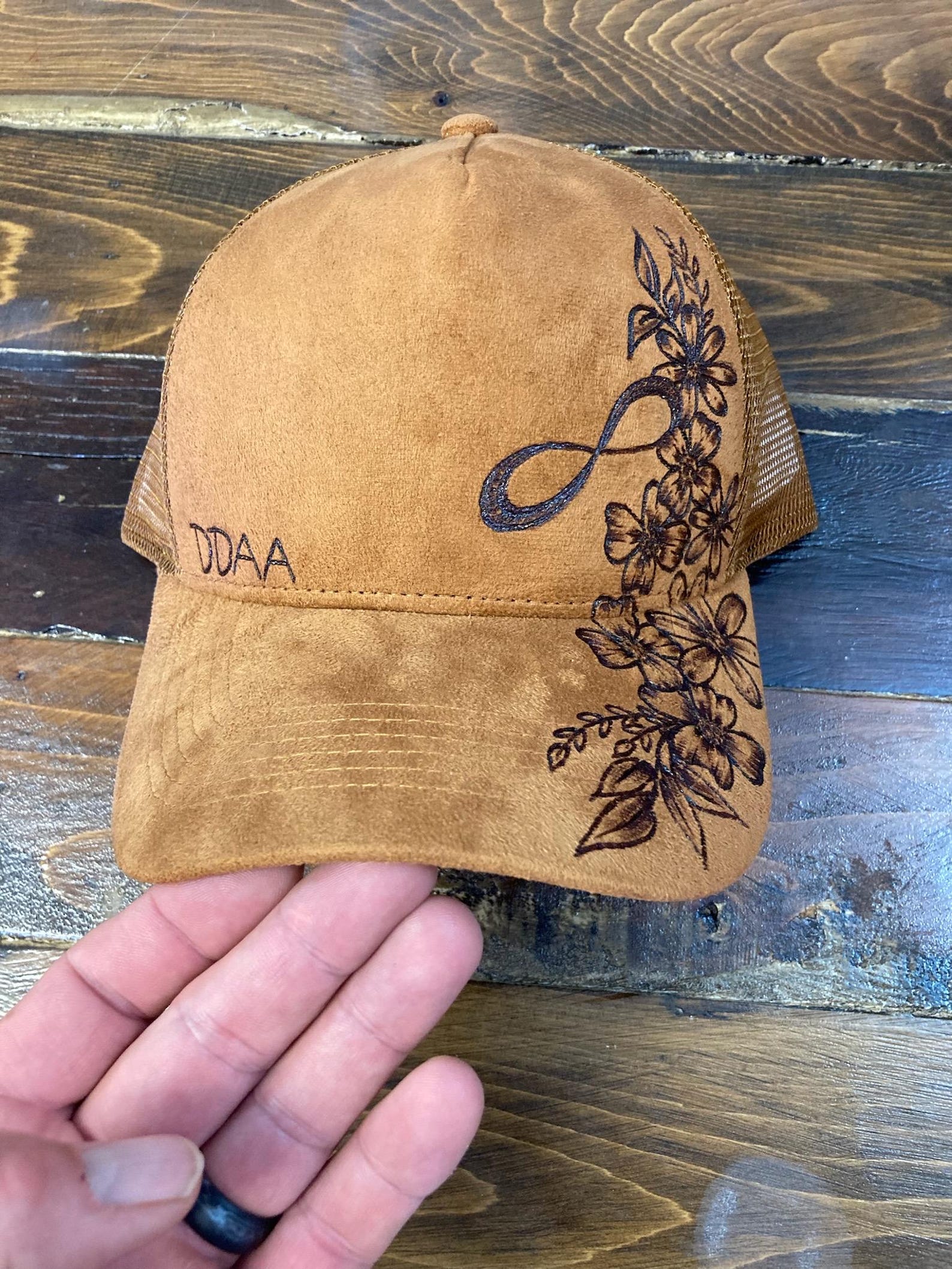 Custom Ball Cap With Freehand Burned Artwork - Etsy
