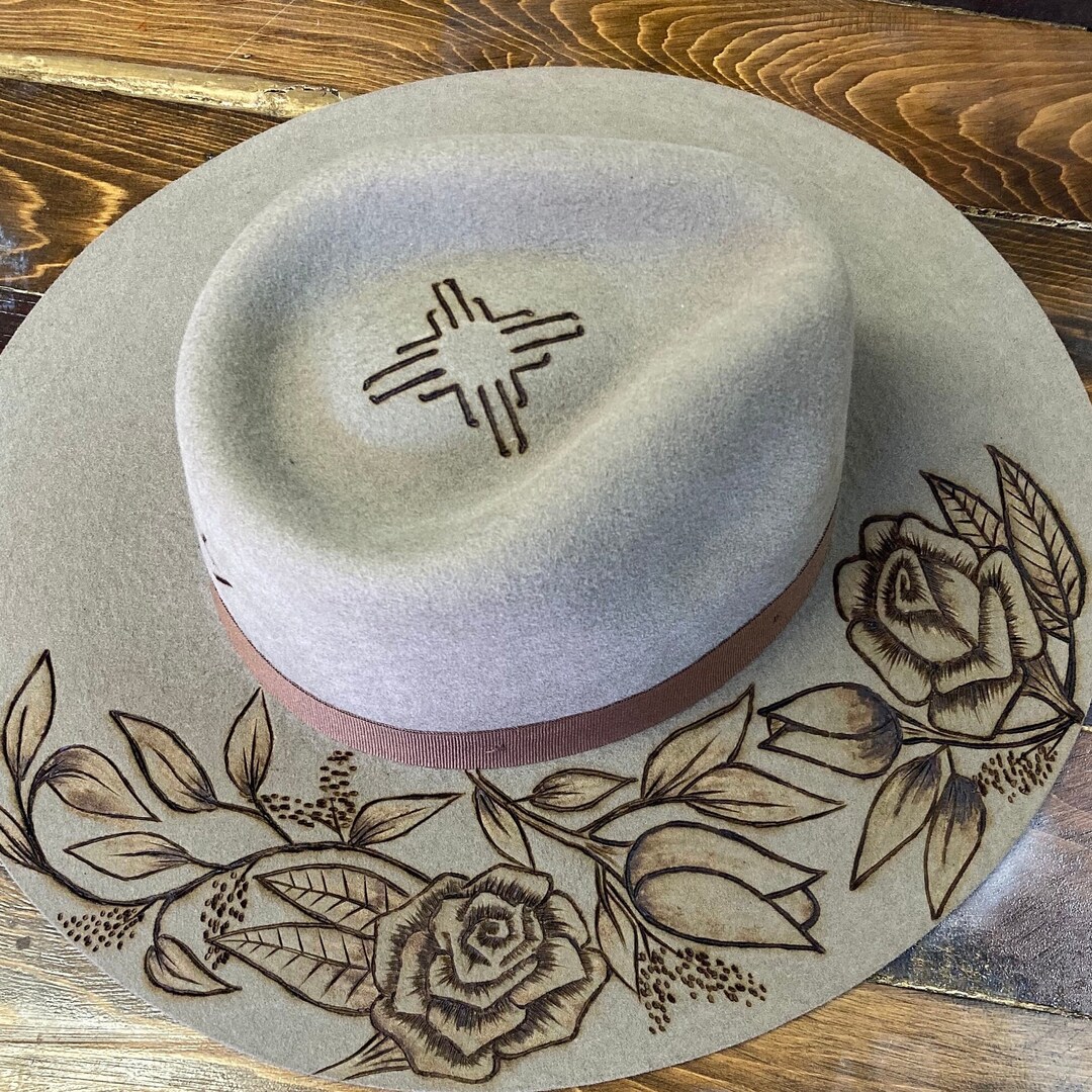 Custom Hand Burned Hat Art: Personalized Artwork Upcycle Your Hat - Etsy