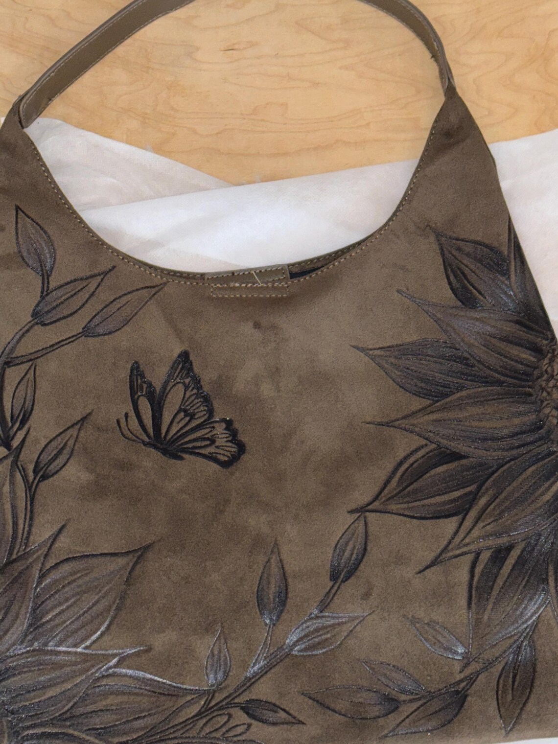 Boho Tote Bag | Hand-burned Custom Commission | Artisan Freehand ...