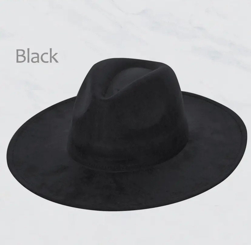 Customizable Wide Brim Fedora Hat: Personalize With Hand Burn, Textures ...