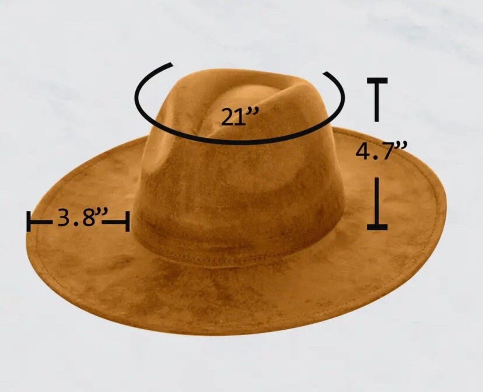 Red Hat, Suede Wide Brim Fedora, Ready for Personalized Hand Burn ...