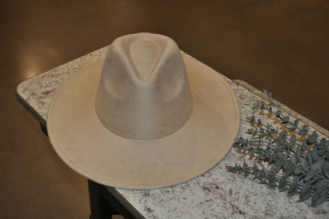 Off White Fedora Hat Ready for Personalized Hand Burned Art or Custom ...