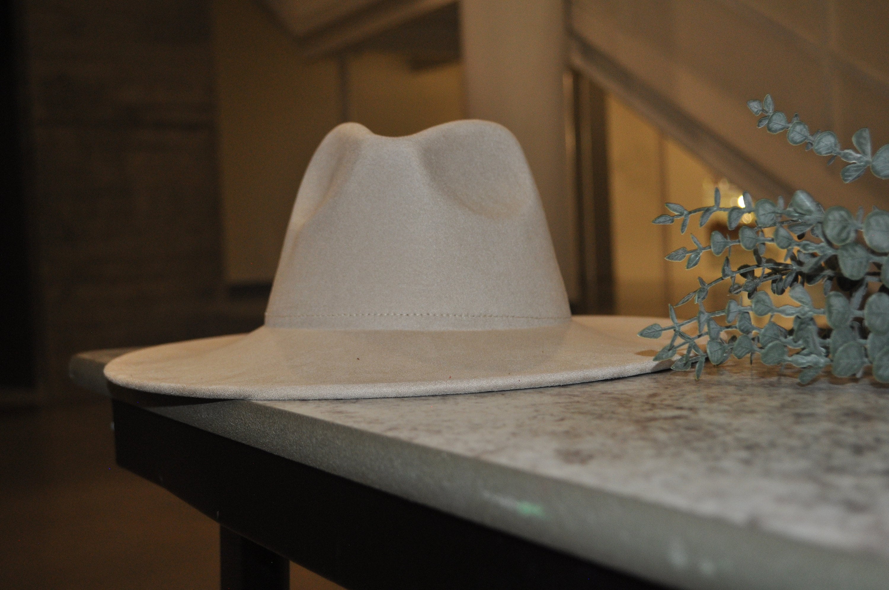 Off White Fedora Hat Ready for Personalized Hand Burned Art or Custom ...