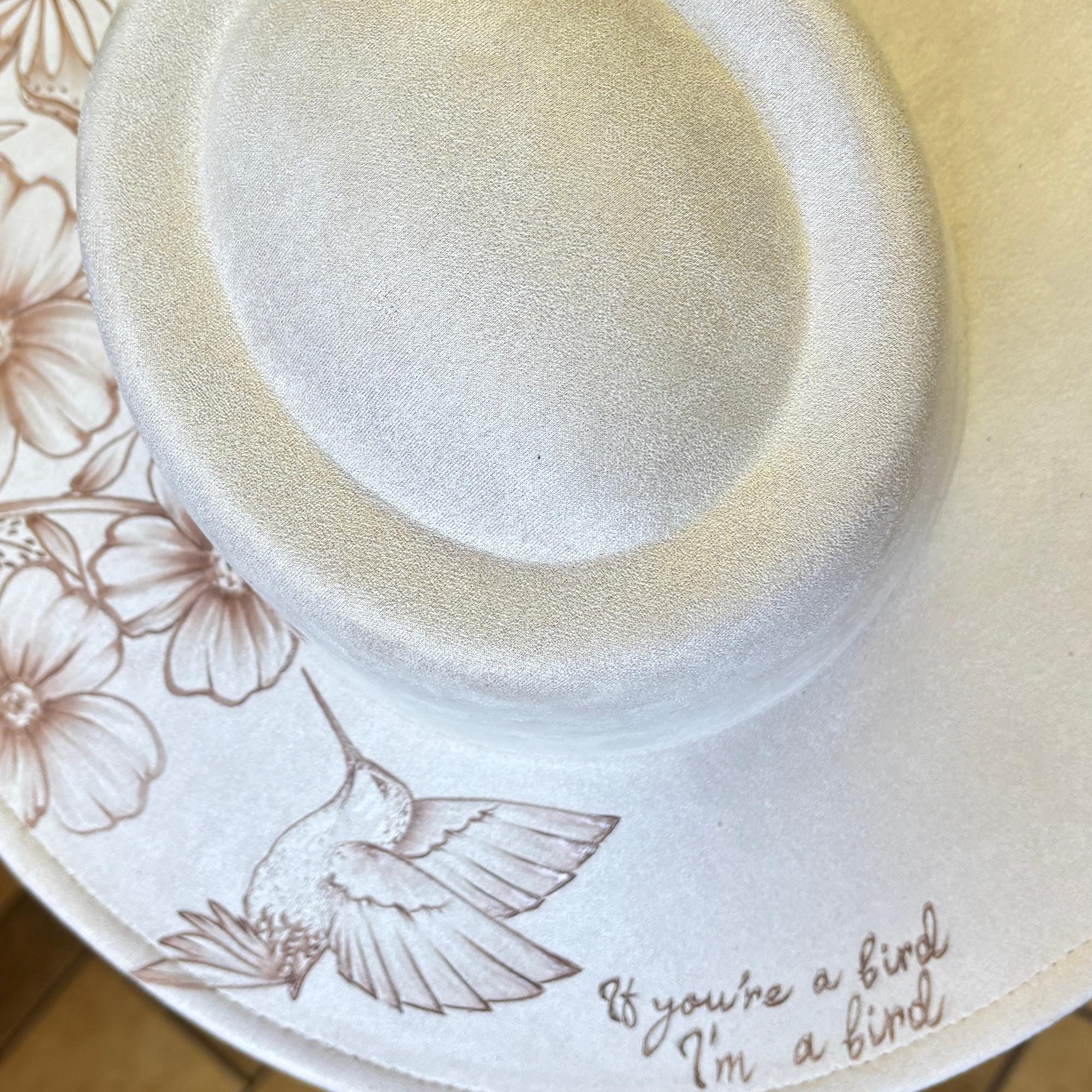 Custom Burnt Memorial Hat With Quote – Hand-burned Butterfly ...